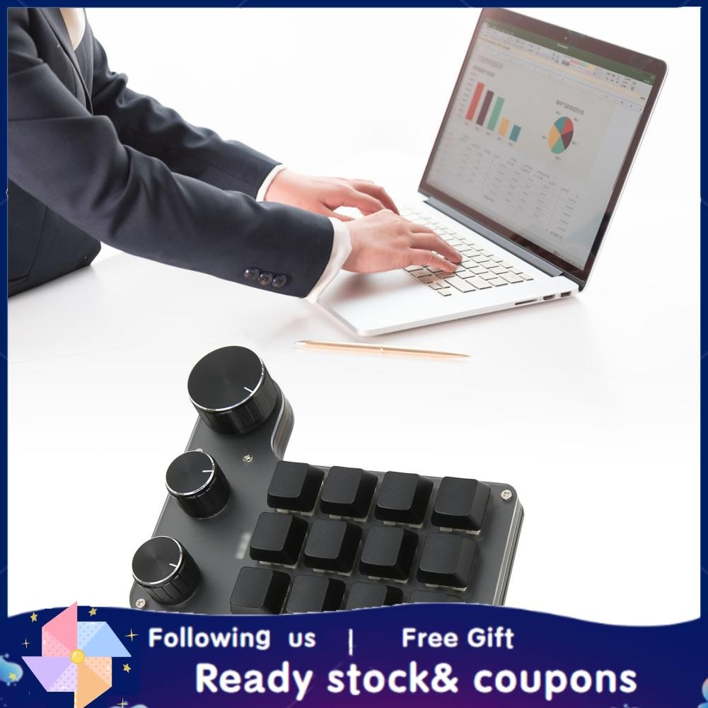 Xiyijia 12 Keys USB Mini Programmable Keypad One Handed Mechanical ...