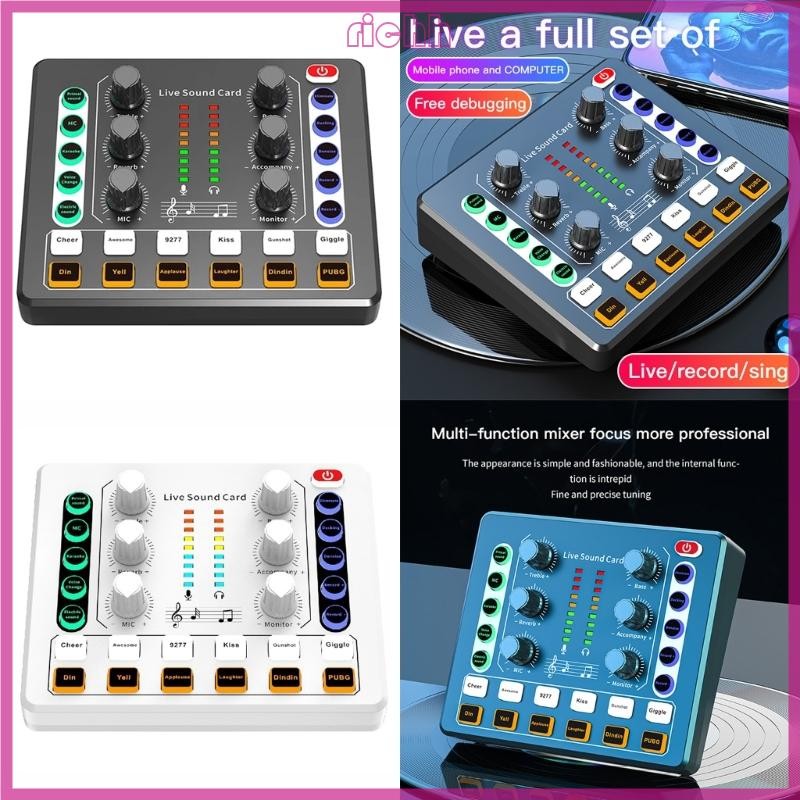 Richh Professional Sound Mixer Live Sound Card Voice Changer Effects and Voice Changer Studio ...
