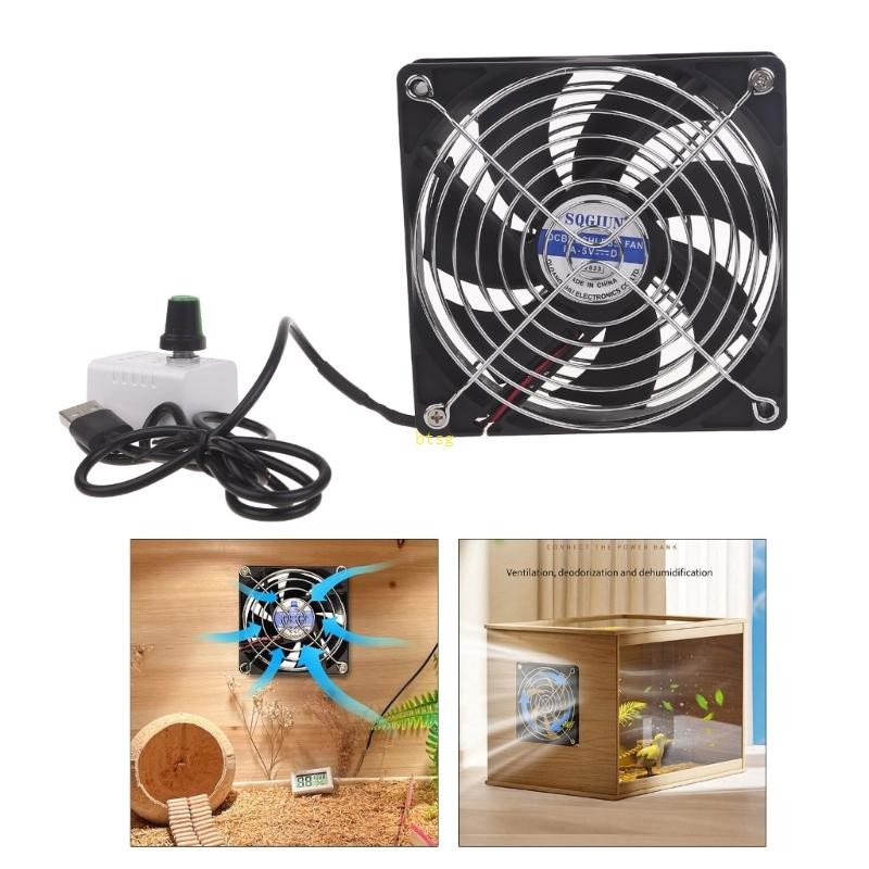 BT 5V USB Powered 120mm Case Fan Adjustable Speed 2000PRM Gaming PC ...