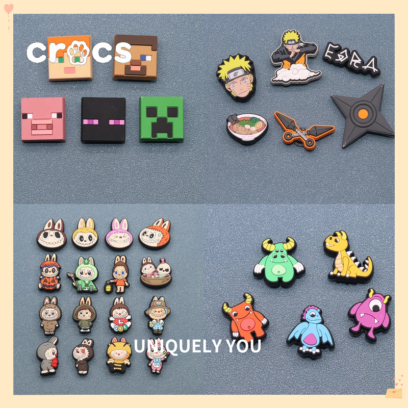 Crocs jibbitz labubu Jibbitz My world shoe buckle Naruto hole shoe ...