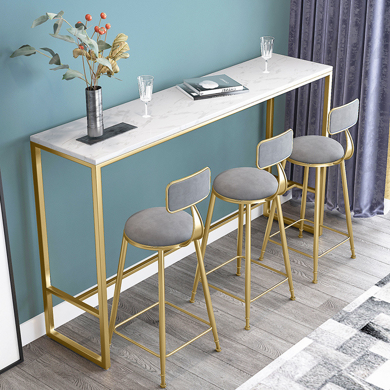 Trendy Milk Tea Shop Table and Chair Set Bar Table Home Wall Balcony ...