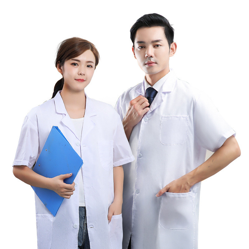 Summer White Gown Long Sleeve Lab Coat Unlined Long Gown Pharmaceutical ...