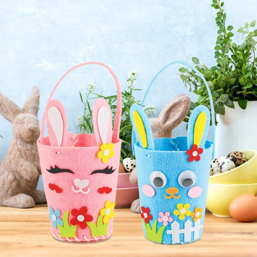 [homyl5dl] Easter Handbag Making DIY Material Candy Storage Bag Easter ...