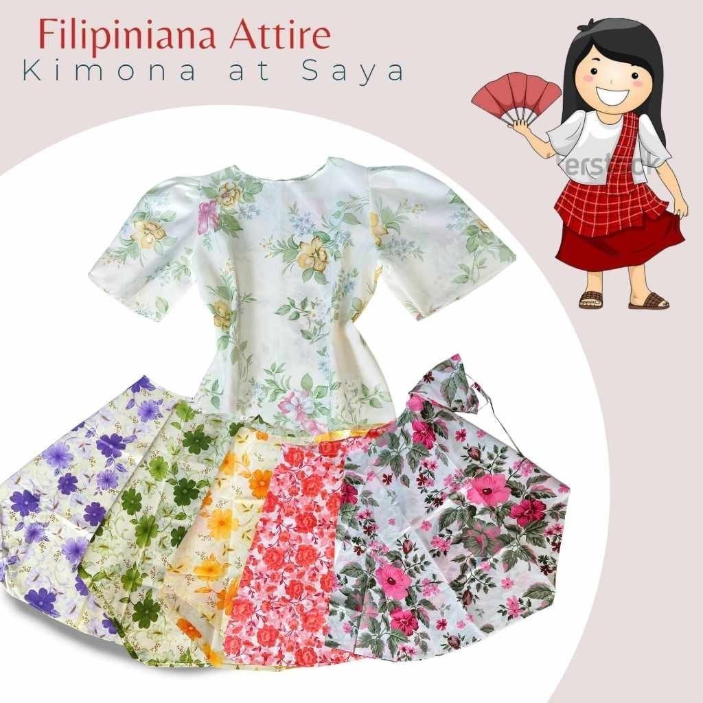 As SS Filipiniana attire/ Kimona At Saya/Women Traditional Attire ...