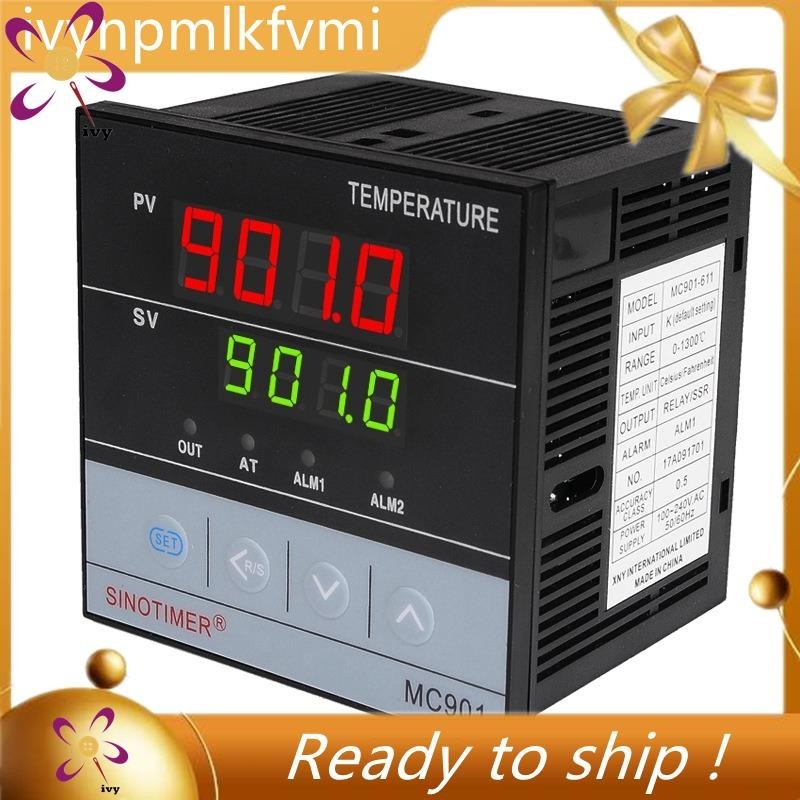[Ivym] SINOTIMER MC901 Digital Waterproof PID Temperature Controller K Type PT100 Sensor Input ...