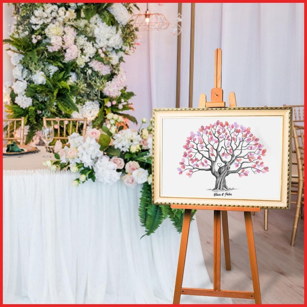 Fingerprint Tree Canvas Alternative Canvas Wedding Guest Book ...