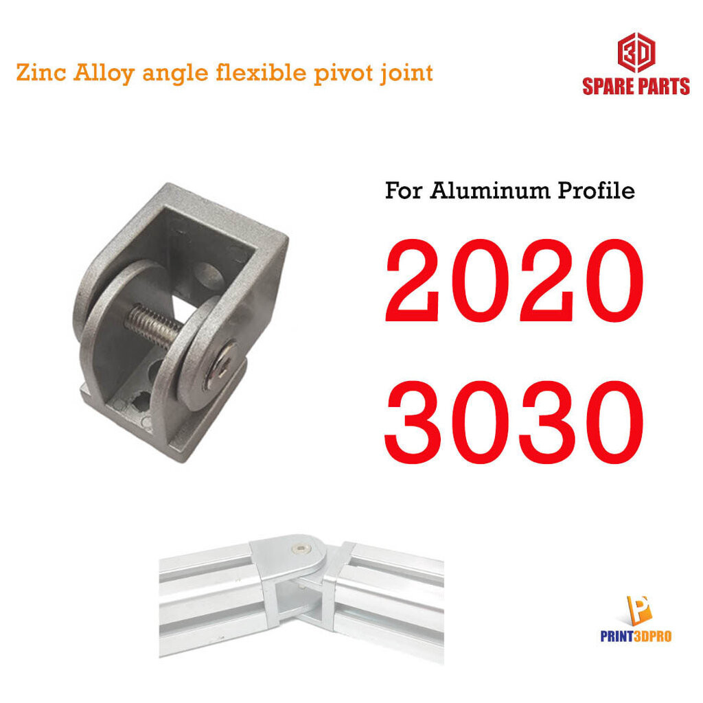 Aluminium Profile Fittings 2020 3030 Zinc Alloy Angle Flexible Pivot