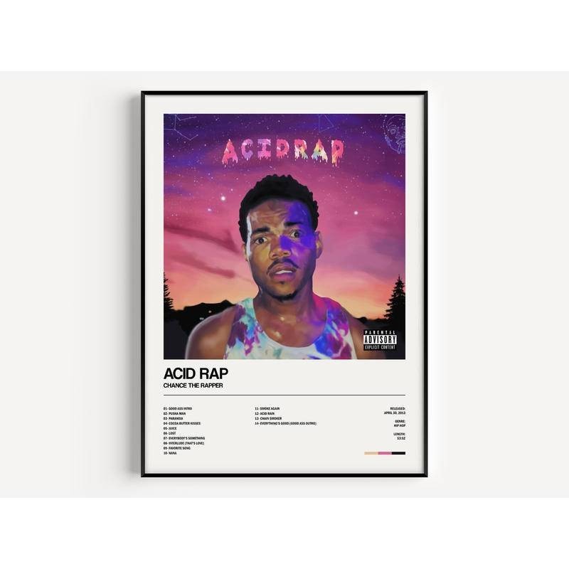 Chance the Rapper -Acid Rap Poster Print | Polaroid Style | Music Album ...