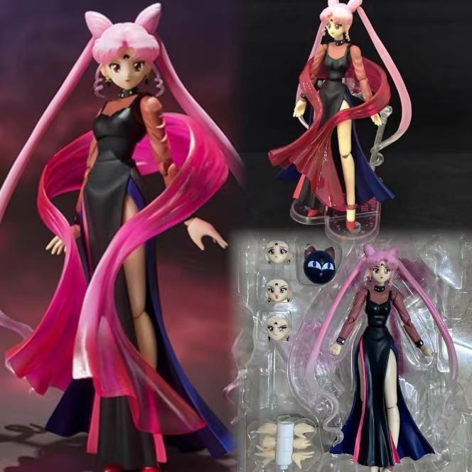 SHF Sailor Moon Saturn Princess Dark Lady Dress Mask Super Actionable ...