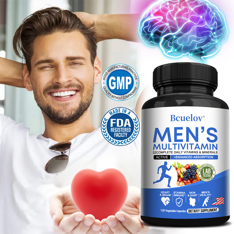 Bcuelov Men's Daily Multivitamin Supplement, Immune Support Supplement ...