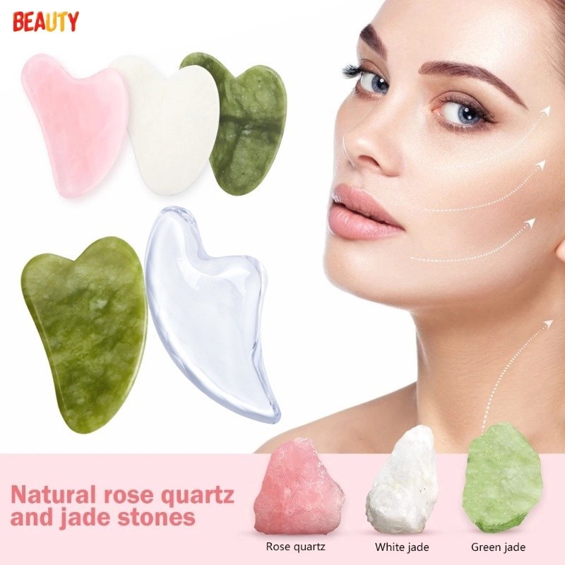 Natural Resin Face Relaxing Muscle Massager Gua Sha Scraper Board ...