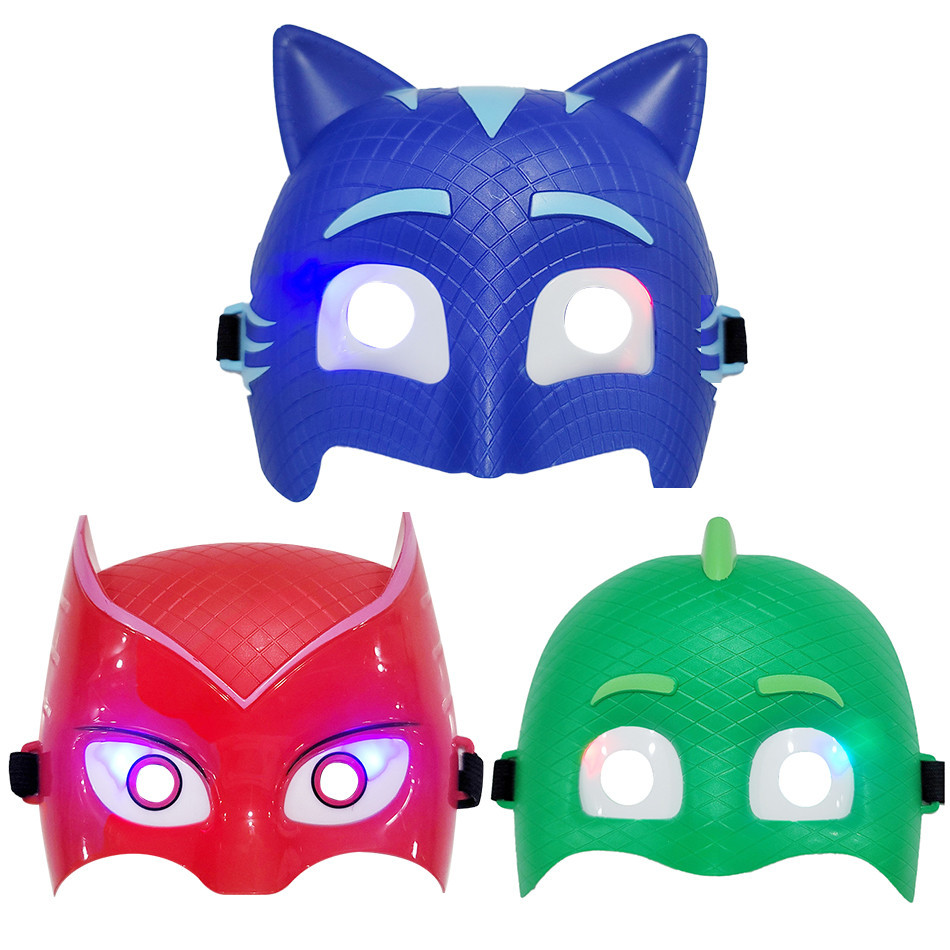 PJ Masks Lighted Masks Cloak Kids Toys Silicone Bracelets Cosplay ...