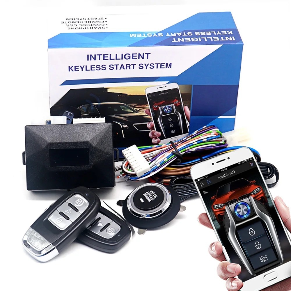 br Universal Car Alarm Autostart Push One Button Start Stop System ...