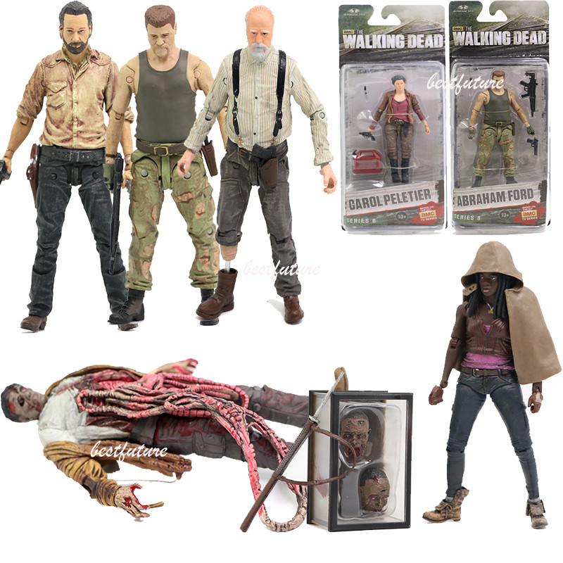 McFarlane The Walking Dead Michonne Rick Grimes Abraham Ford Action Figure Articulado Model ...
