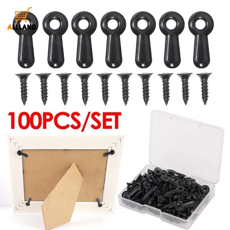 100Pcs Metal Picture Photo Mirror Frame Back Board Fixing Clip Snap ...