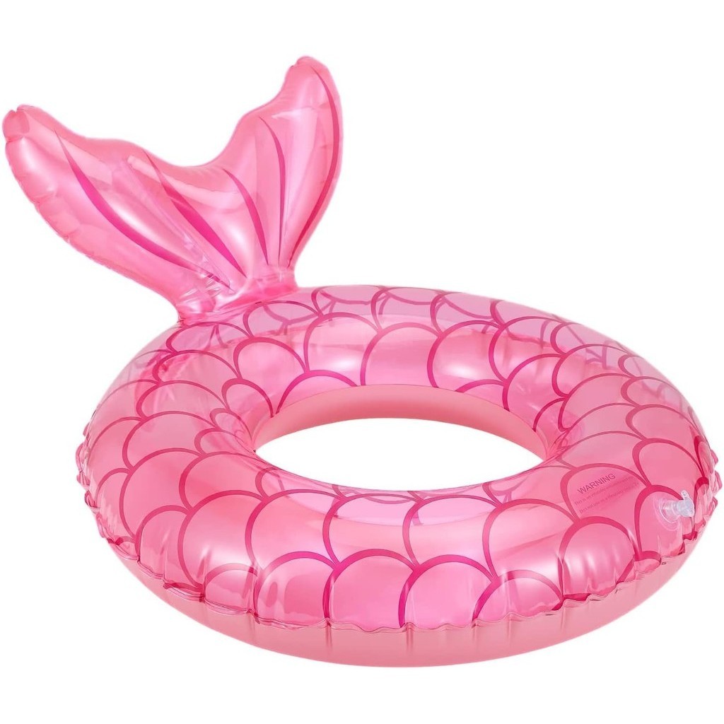 MoKo Inflatable Fish Tail Swim Ring Cute Pool Float Tube Decorations ...