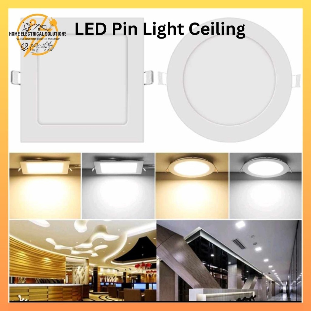 LED Pin Light for Ceiling Round and Square 3w 5w 6w 7w 9w 12w 18w || H ...