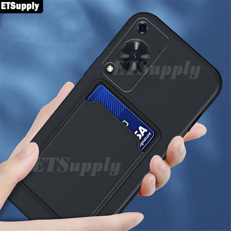 For Huawei Nova Y72 Phone Case Card Slot Lens Cover Soft Silicone ...
