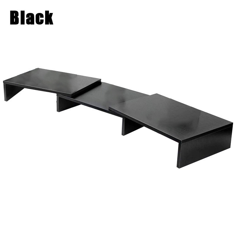3 Shelf Triple Monitor Riser Stand for Universal Dual LCD Screen ...