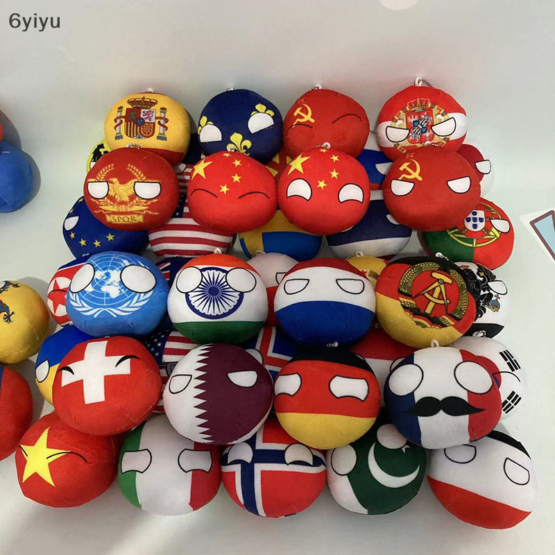 [6yiyu] Christmas Gifts New Country Ball Plushies 10cm Polandball ...