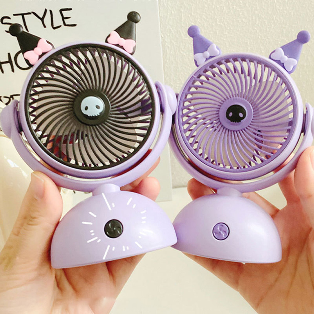Sanrio Kuromi USB Fans for Kids Girls Summer Desktop Mobile Fans USB ...
