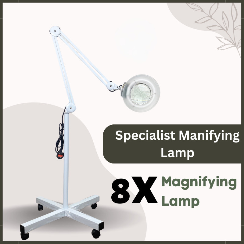 8X Diopter LED Specialist Magnifying Floor Lamp Dentist Beauty Salon ...