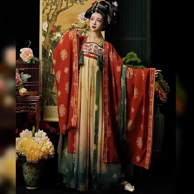Large Size 4XL Chinese Hanfu Dress Women Oversized Costume Ancient Tang ...