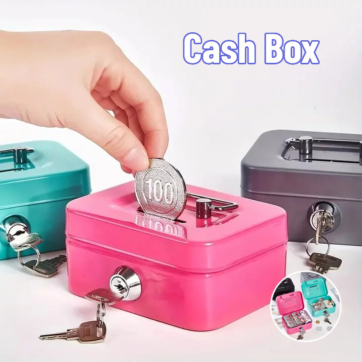 Small Money Lock Box Waterproof Cash Coin Money Secret Security Safe ...