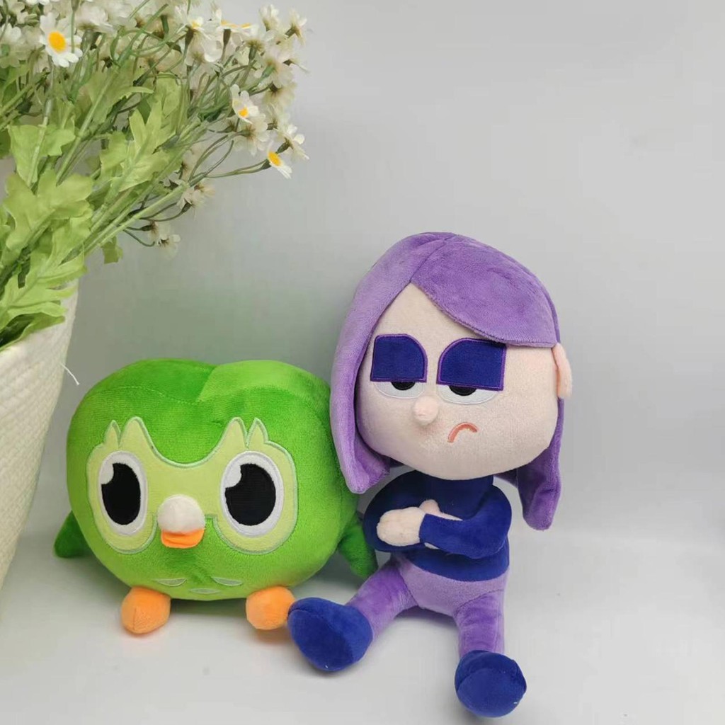 Duolingo Cute Plush Doll Purple Girl Owl Cartoon Animation Plush ...
