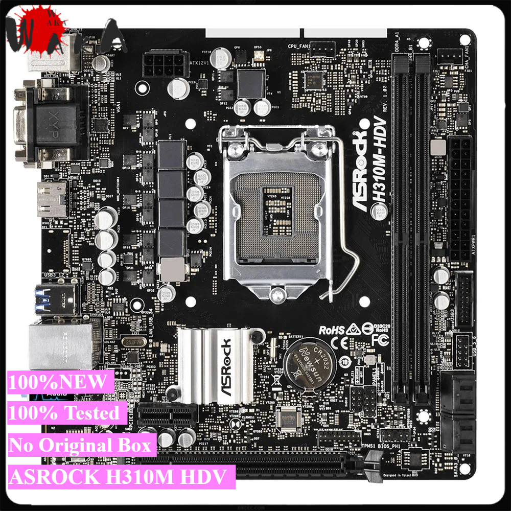ASROCK Mini Itx motherboard H310M HDV ITX Intel H310 lga 1151 motherboard DDR4 H310m motherboard ...