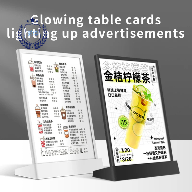 A4 LED Table Card USB Menu Ordering Light Box Price List Transparent ...