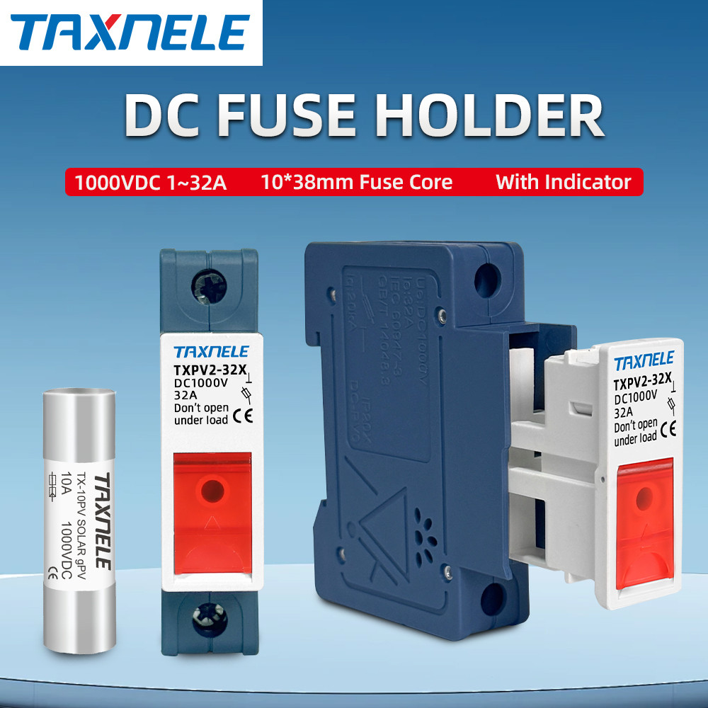 Solar DC Fuse Holder 1000V PV Photovoltaic 10A 15A 20A 25A 30A DC fuse ...