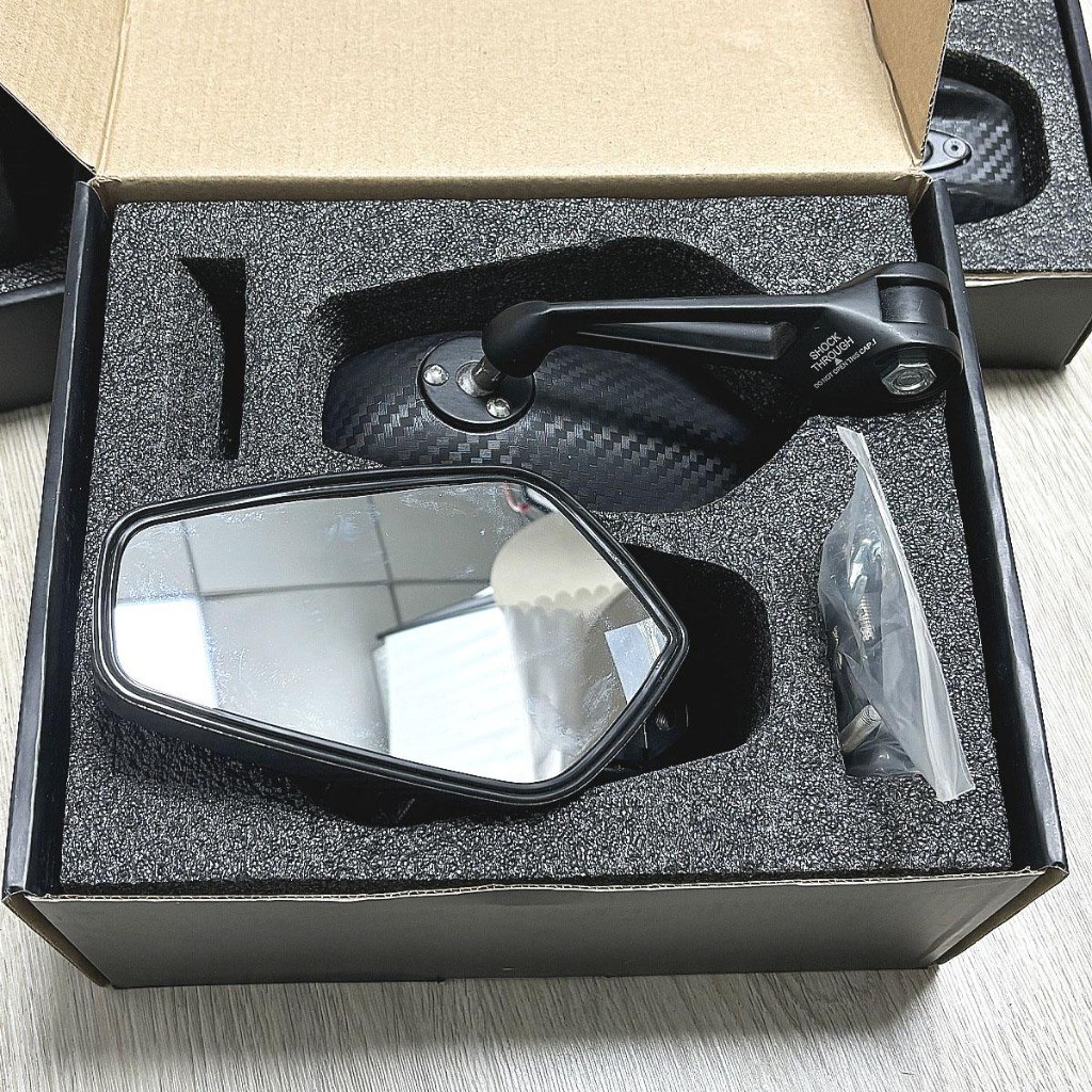 2pcs Motorcycle Side Mirror White Lens Mirror For Motorcycle Alloy ...