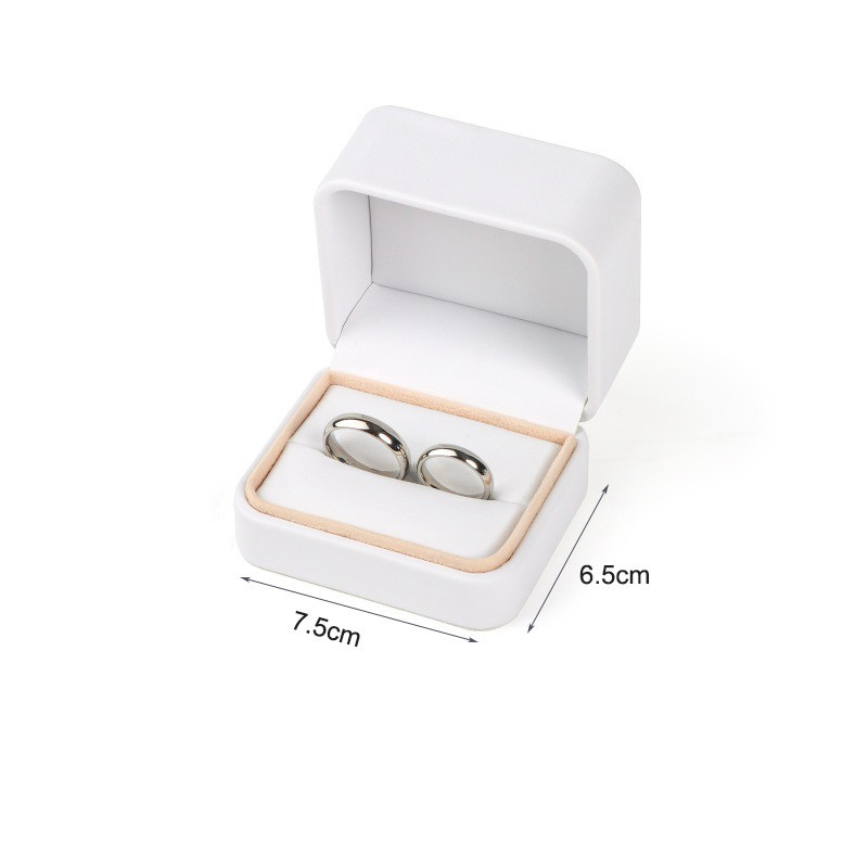 Gorgeous White Ring Box Premium Leather Ring Gift Box for Wedding ...