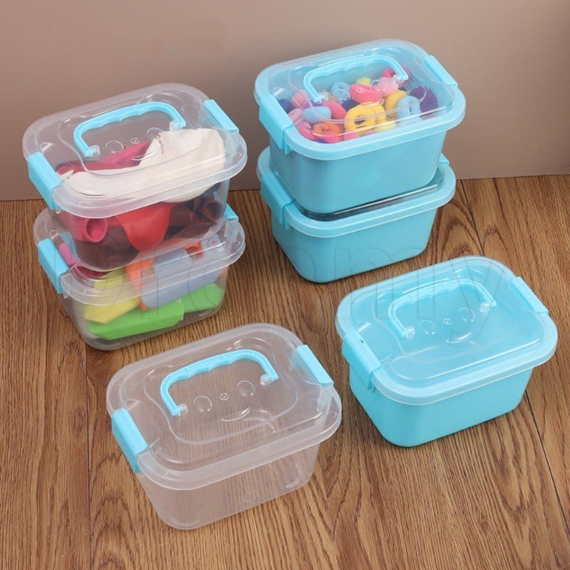 (wholesale) Small Plastic Storage Box with Lid - Portable Transparent ...