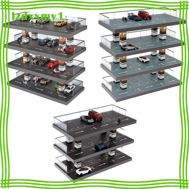 [ 1/64 Diecast Car Display Case 1/64 Scenery Diorama Parking Lot ...