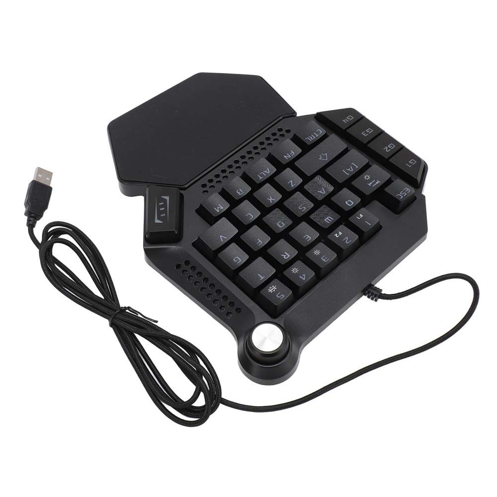 One Hand RGB Mechanical Gaming Keyboard 35 Keys USB Wired Gaming Keypad ...