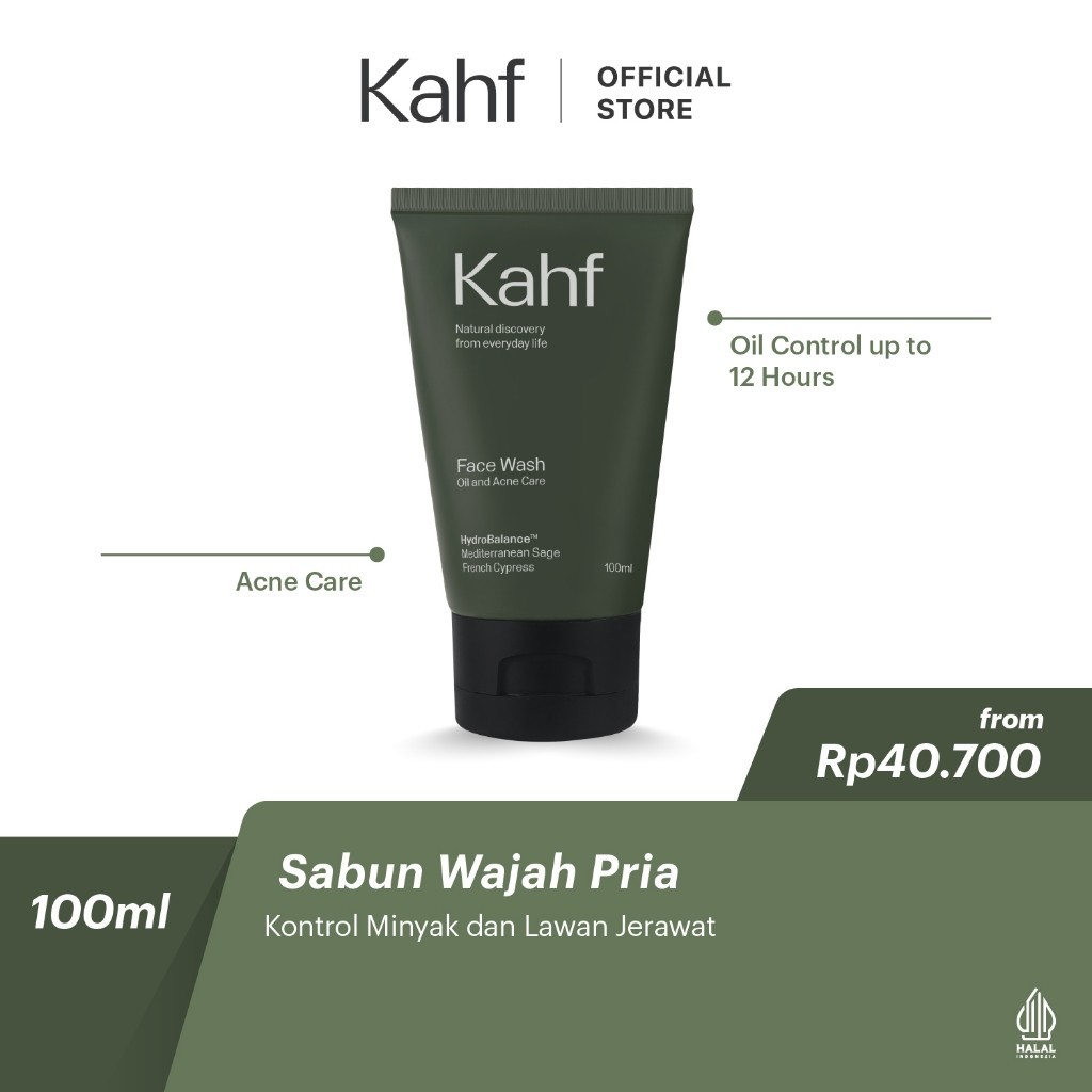 Kahf Oil and Acne Care Face Wash 100 ml - Men's Facial Cleansing Soap ...