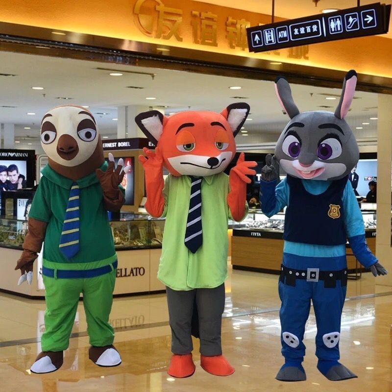 Zootopia Judy Nick Lightning Cartoon Doll Costume Rabbit Fox Sloth ...
