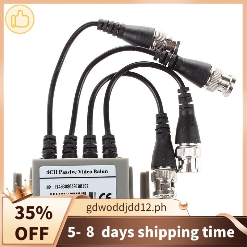 4-Channel Video Balun BNC UTP CAT5 Transmitter for CCTV/ Surveillance ...