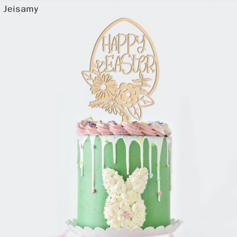 [Jei] Happy Easter Cake Topper Minimalist Bunny Easter Egg Wedding ...