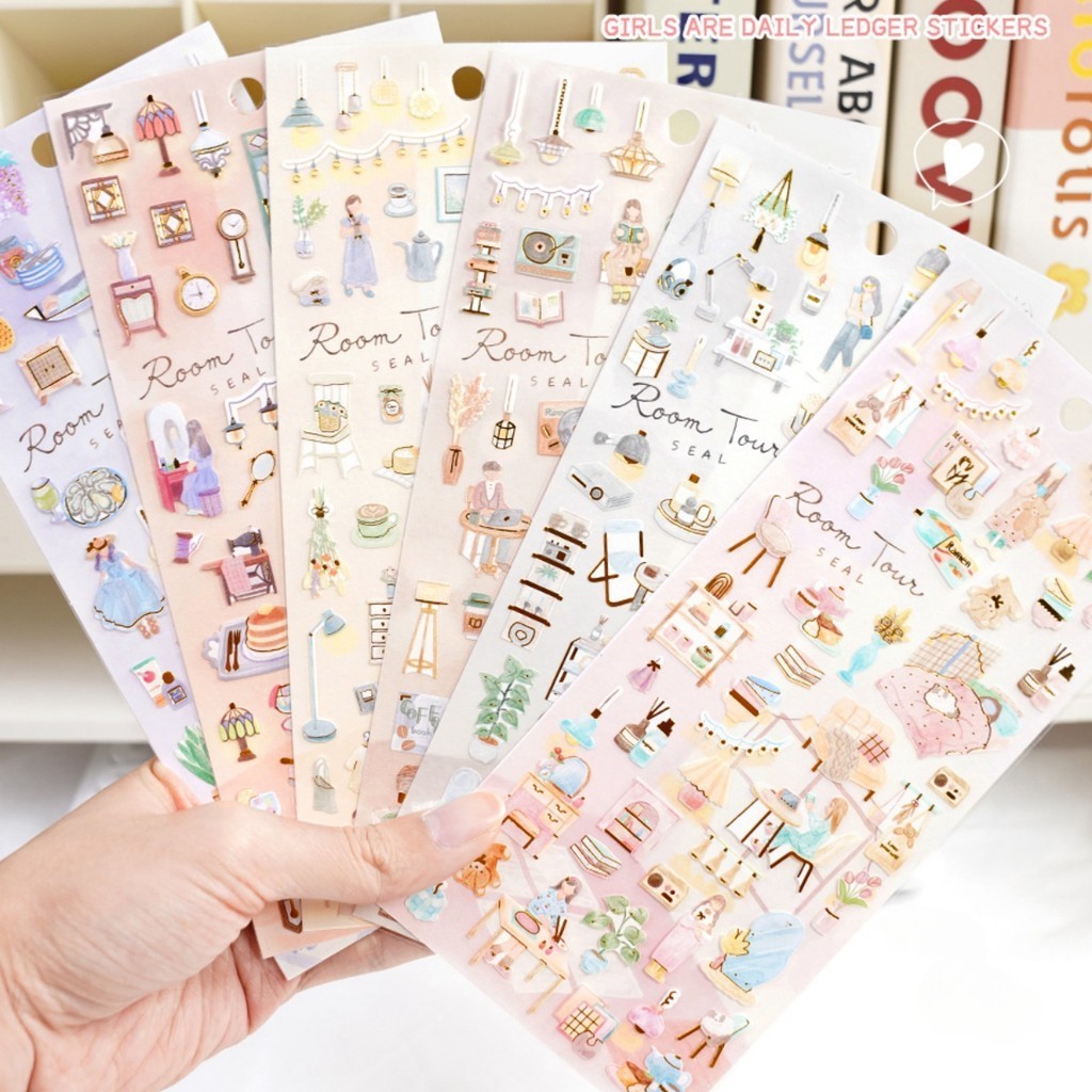 1 pc Random Girls Daily Life Stickers Scrapbooking Diy Journal ...