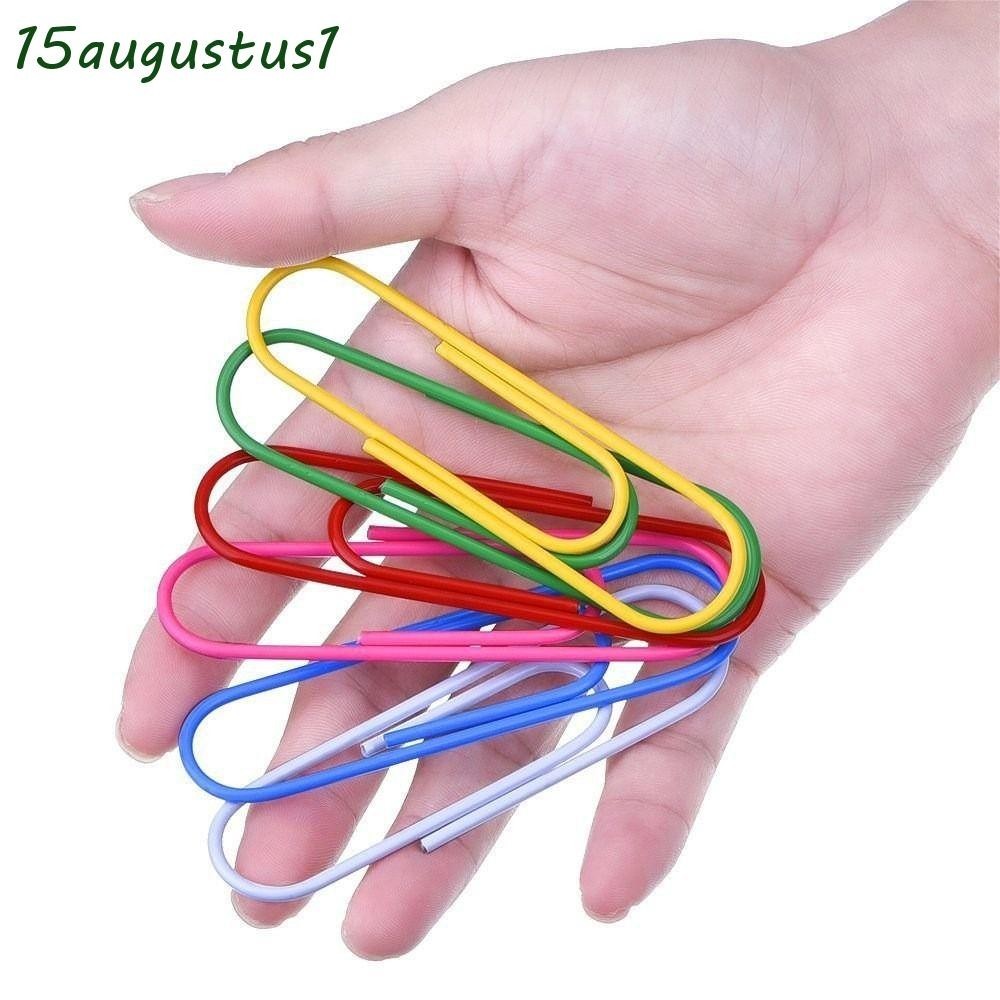 AUGUSTUS 10 Pcs Paper Clip, 10cm Metal Bookmark, Stationary Accessories ...