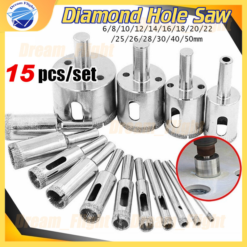 Diamond Hole Saw for Tiles Diamond Coated Glass Tile Marble Hole Opener ...