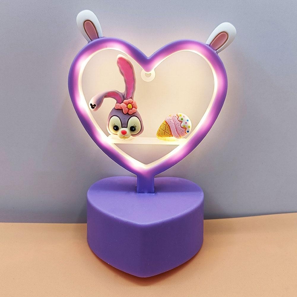 GEMINI1 Cute Heart-shaped Night Light Children's Handmade DIY Toys Gift ...