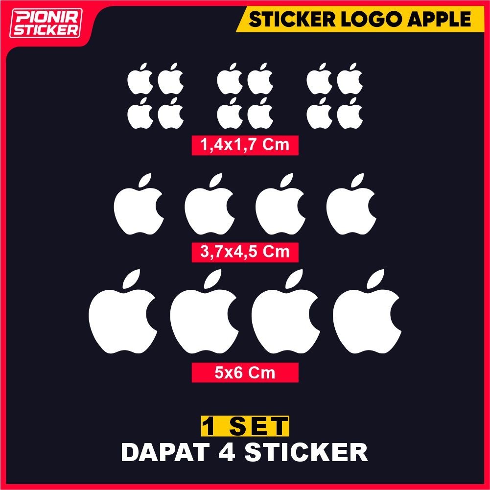 Apple logo Sticker Cutting Apple logo Sticker Car Sticker motorbike ...