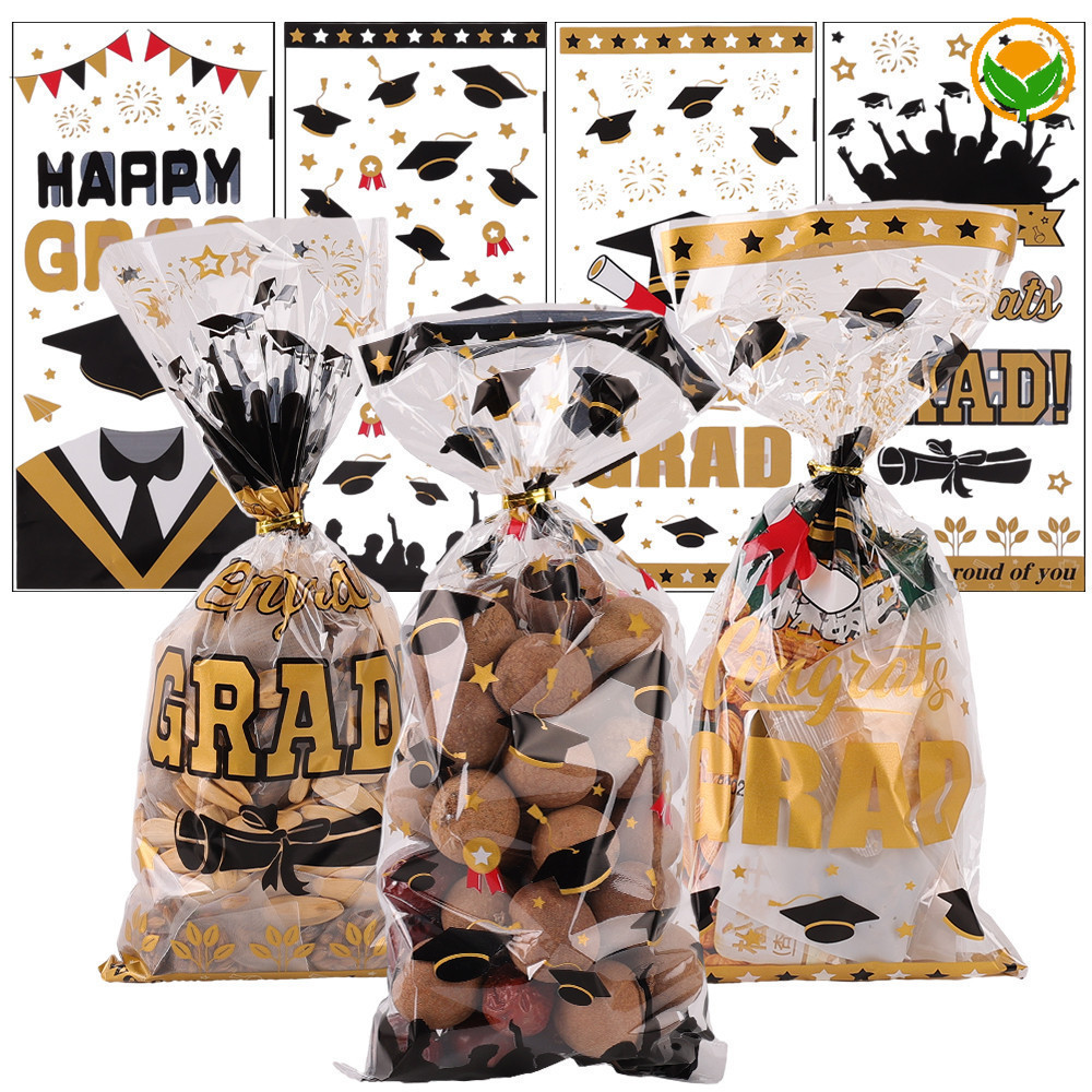 Reusable Graduation Season Bachelor's Hat Medal Pattern Bag - Food ...