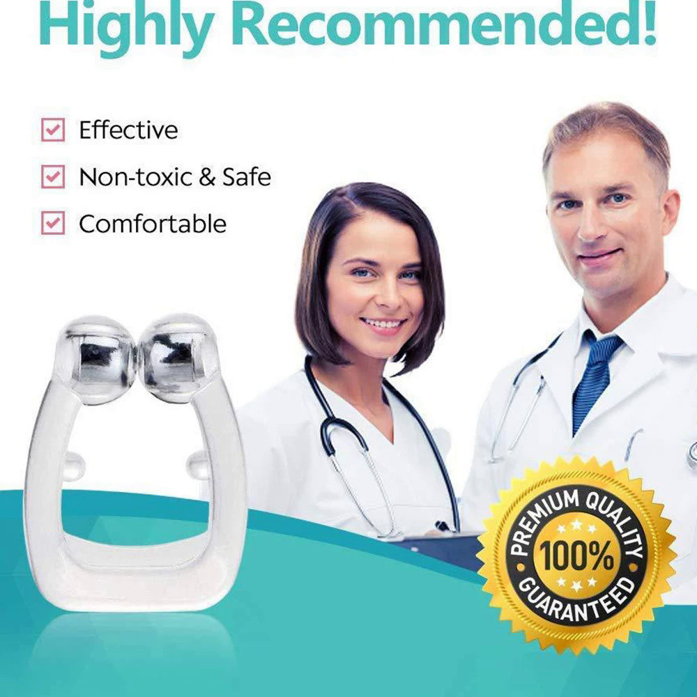 Silicone Magnetic Anti Snore Stop Snoring Nose Clip Sleep Tray Sleeping ...