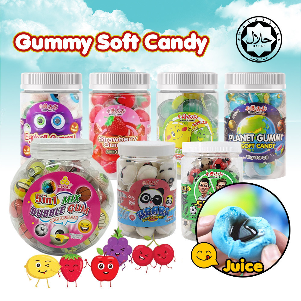 EYEBALL SOFT CANDY KHY (30PC/BOTTLE) Viral Gummy Candy Planet Fruit Soft Sweet Eyes Ball ...