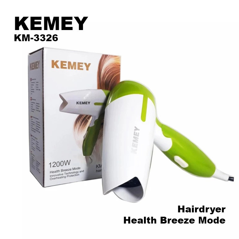 Kemey KM-3326 Hairdryer Folding Travel Hair Dryer Kemei KM 3326 ...